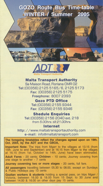 Bus Maps from Malta and Gozo