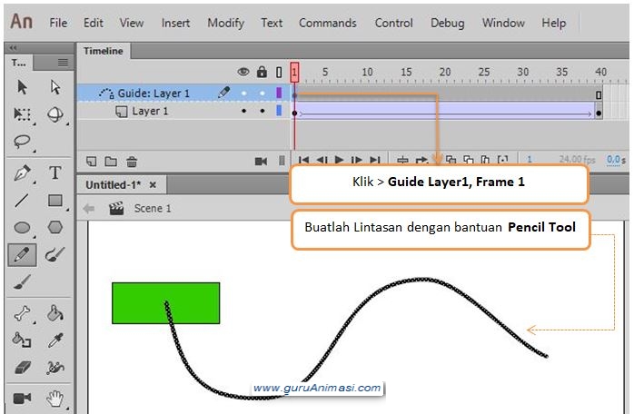 SMK Gema Gawita MULTIMEDIA: Animasi Motion Guide