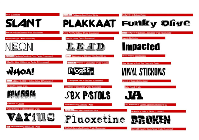 Common popular fonts - verythree