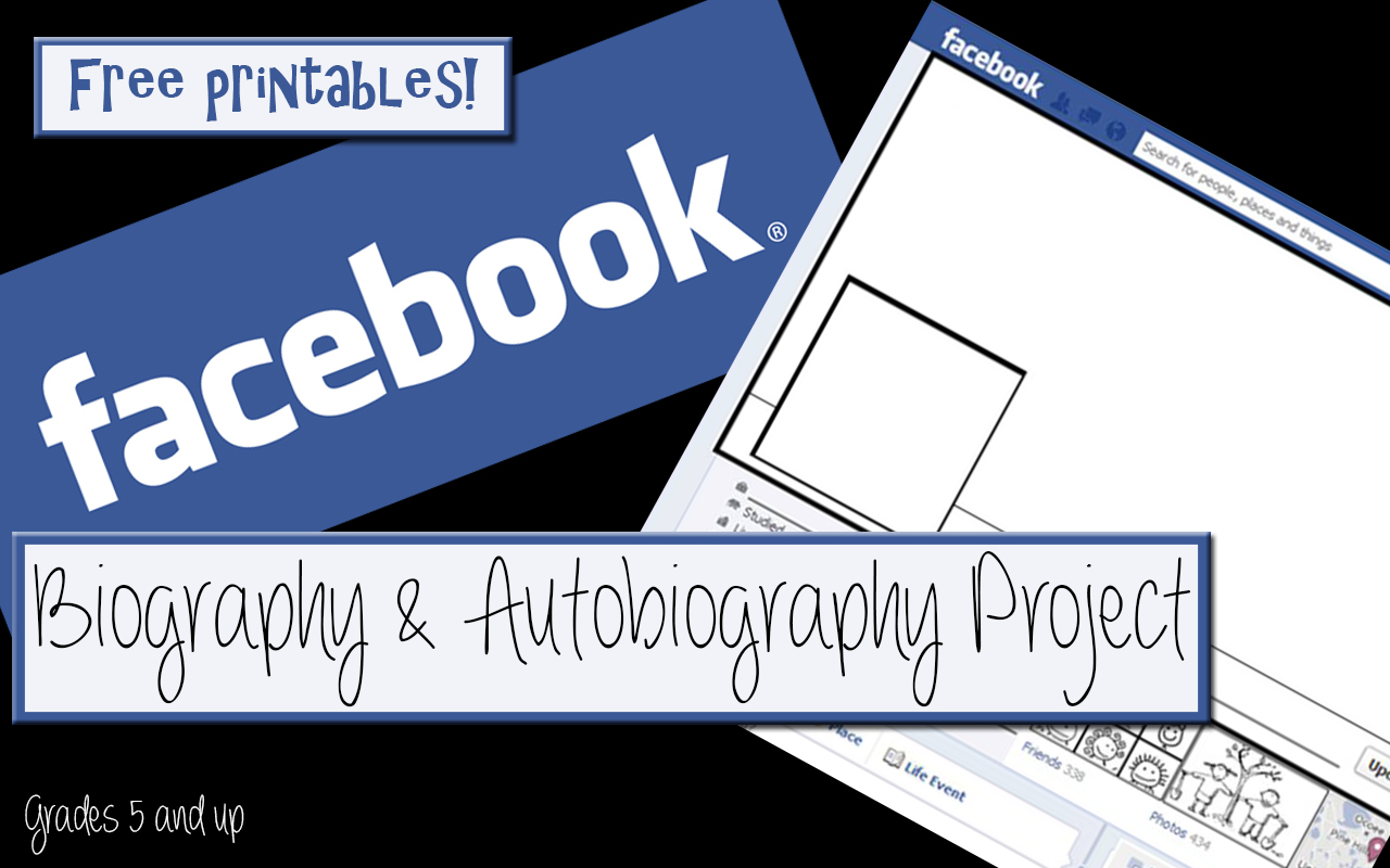 Facebook Biography and Autobiography Printables - Mom Envy