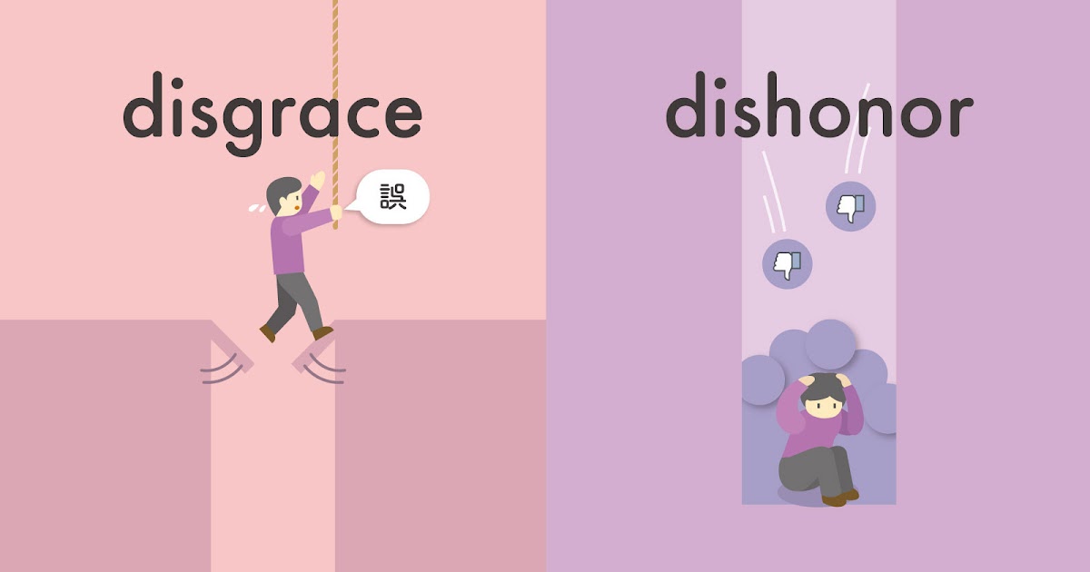 disgrace と dishonor の違いとは？