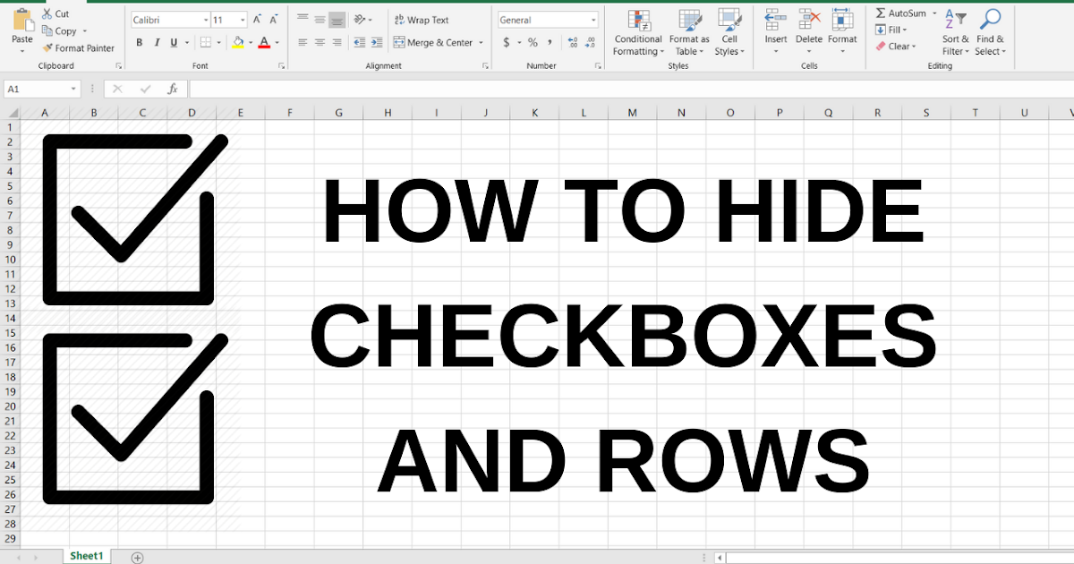 Excel Spreadsheets Help: How to hide checkboxes and rows in Excel with VBA