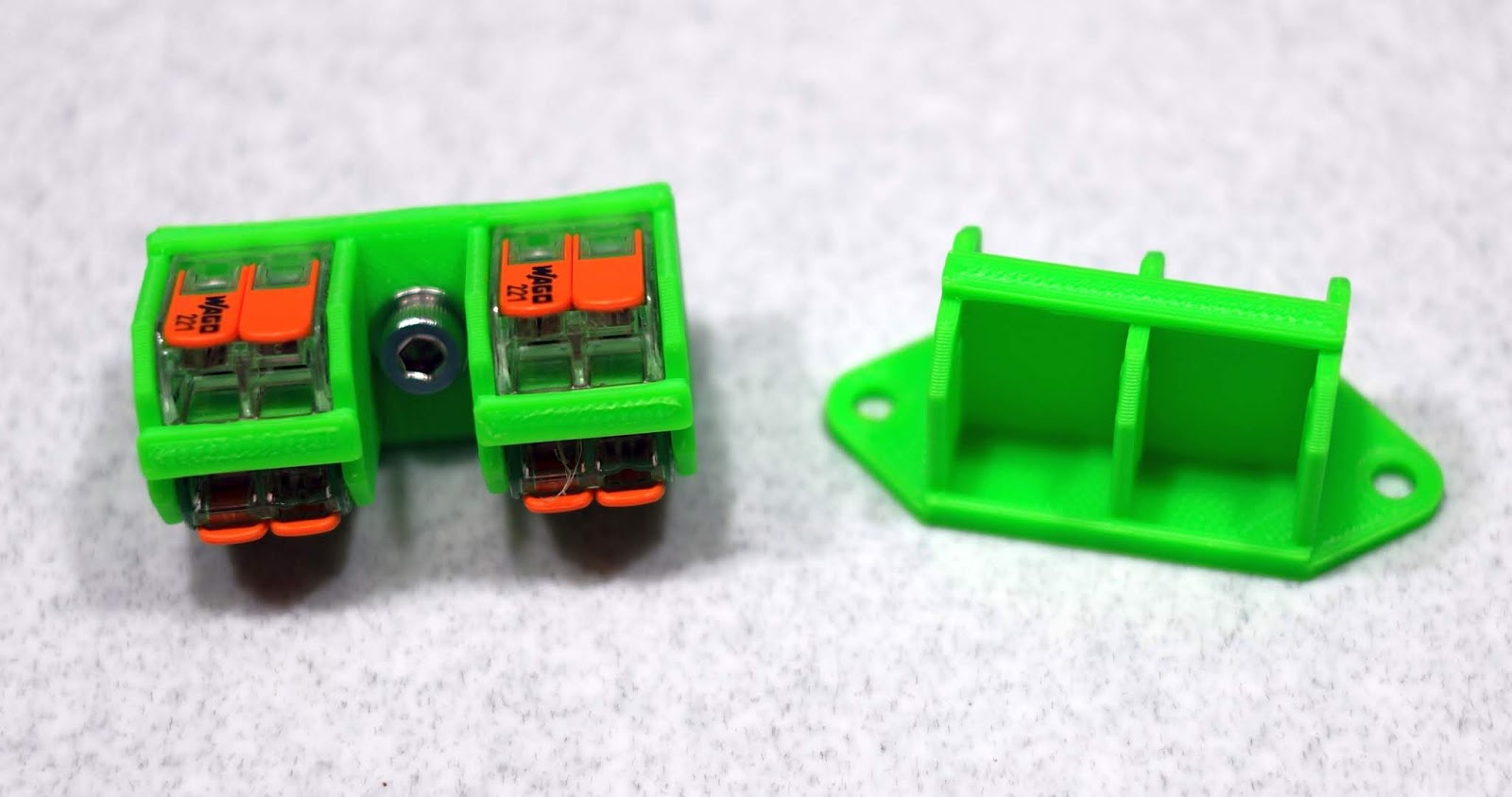 Mark Rehorst's Tech Topics: 3D Printable Wago 221 Lever Nut Mounting Blocks