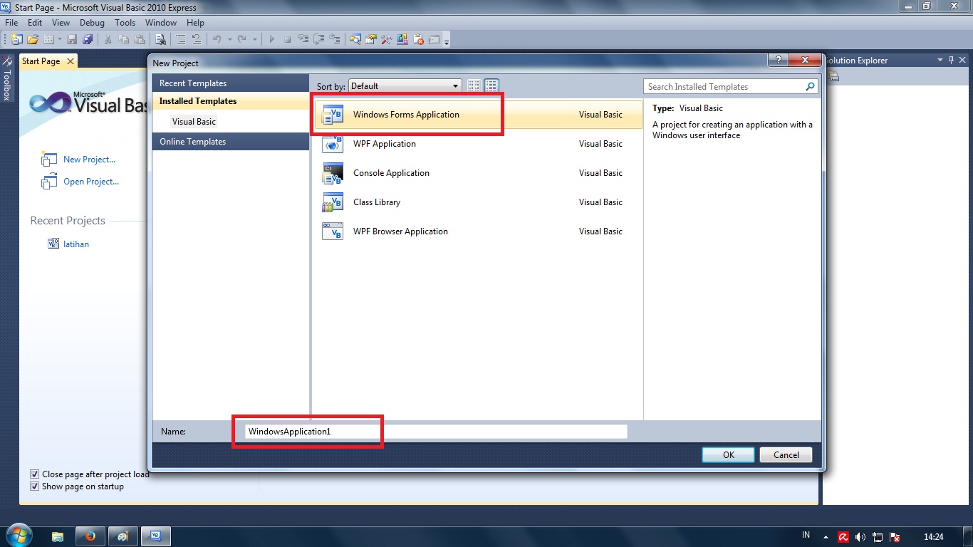 Visual Basic 1: Cara Membuat Projek Baru