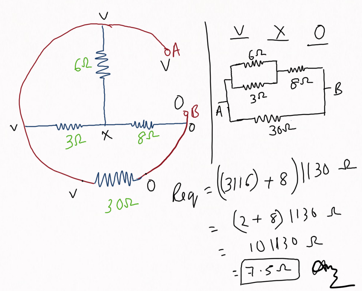 Update ANS: Resistance problem Physics Electricity RING