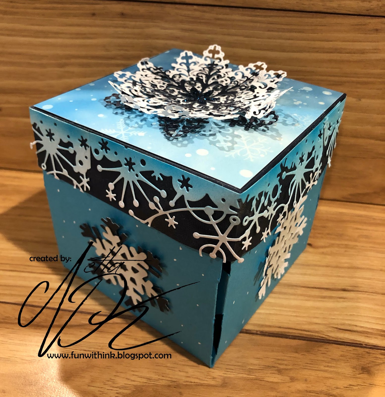 Fun With Ink: Boss's Christmas Explosion Box