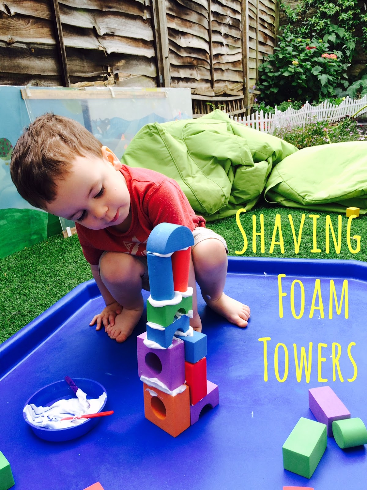 Mum first, doctor second: Shaving foam towers