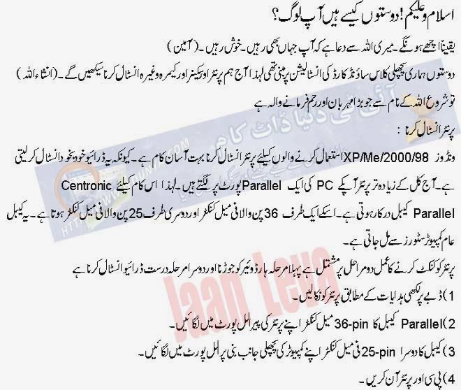 Learn Computer Hardware In Urdu