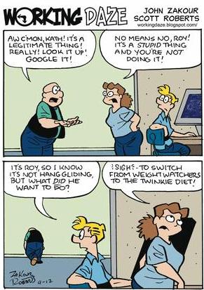 Carrot Sticks and Cottage Cheese: Working Daze - Weight Watchers Cartoons 2