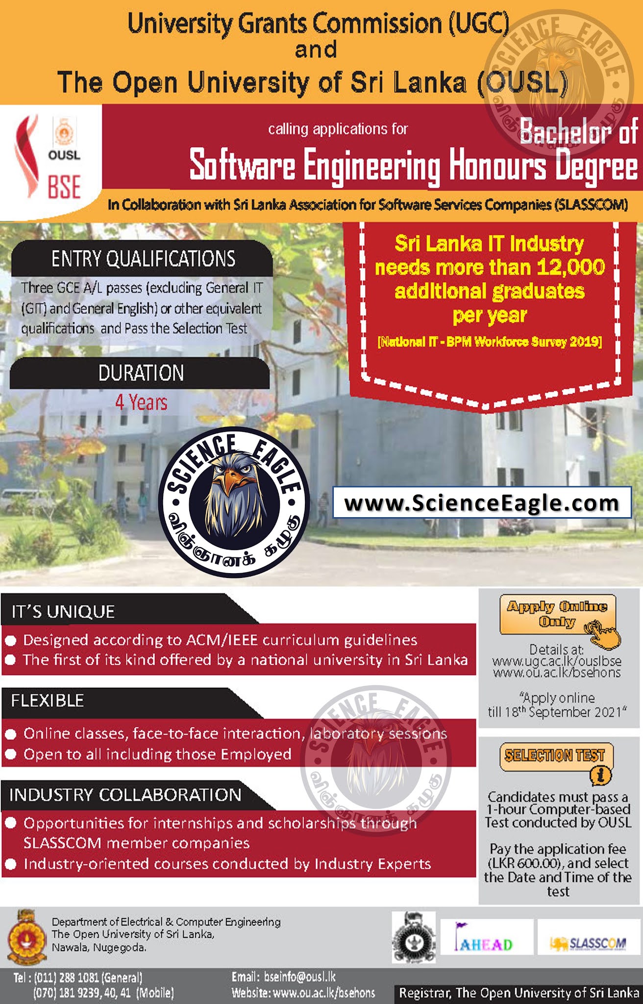 Applications are invited for Bachelor of Software Engineering Degree ...