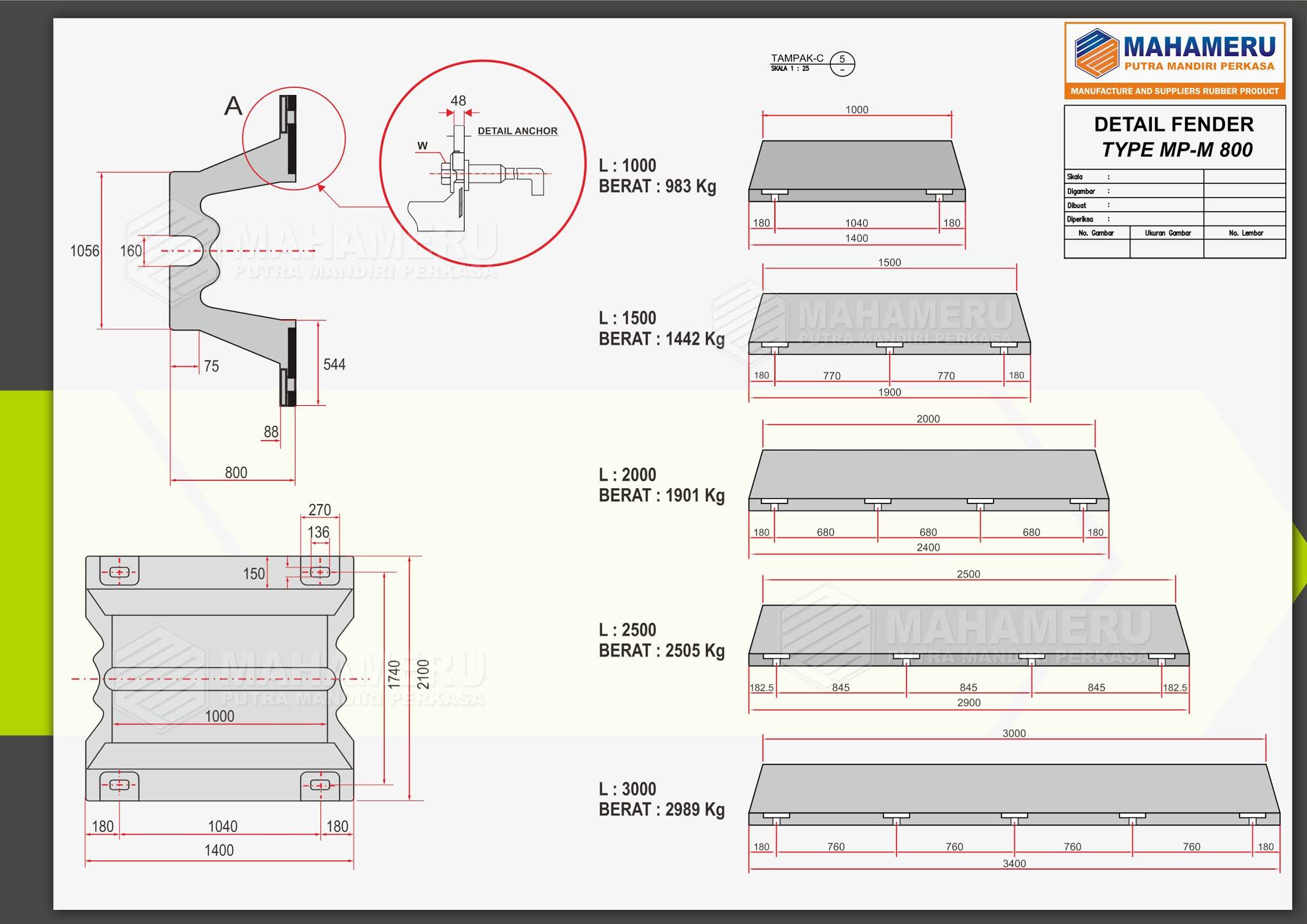 Rubber Fender tipe M