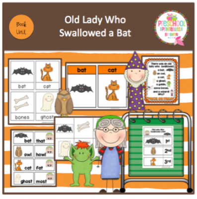 Old Lady Who Swallowed A Bat Printable Updated 2017 ~ Preschool Printables