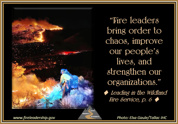 Wildland Fire Leadership: September 2020