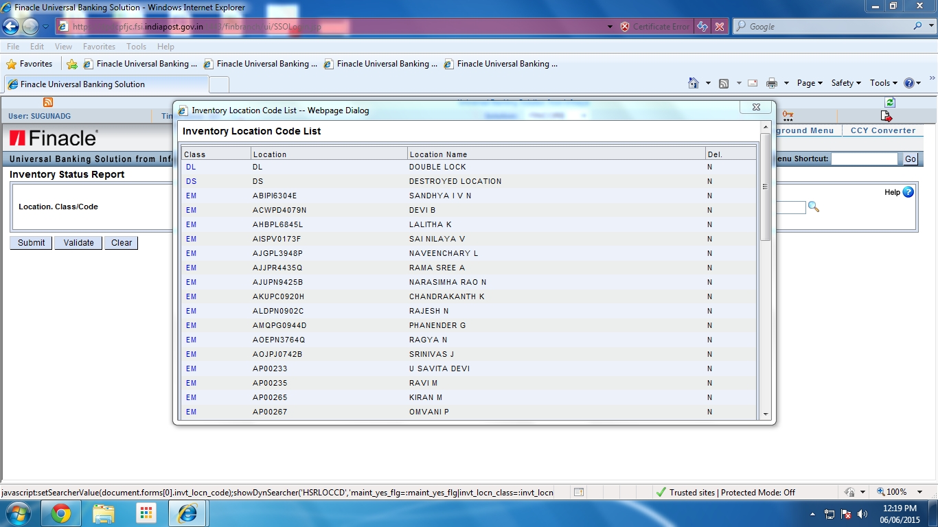 Inventory menus in DOP Finacle - POFINACLEGUIDE
