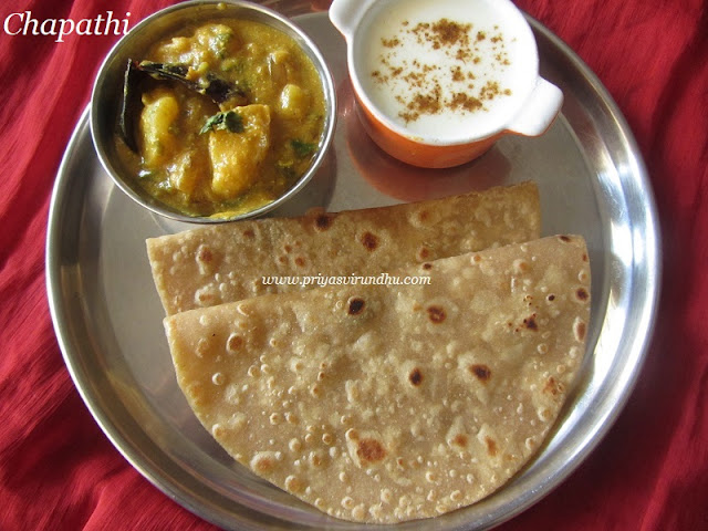 Priya's Virundhu: Chapathi Recipe/How to make soft Chapathi/Wheat Flour ...