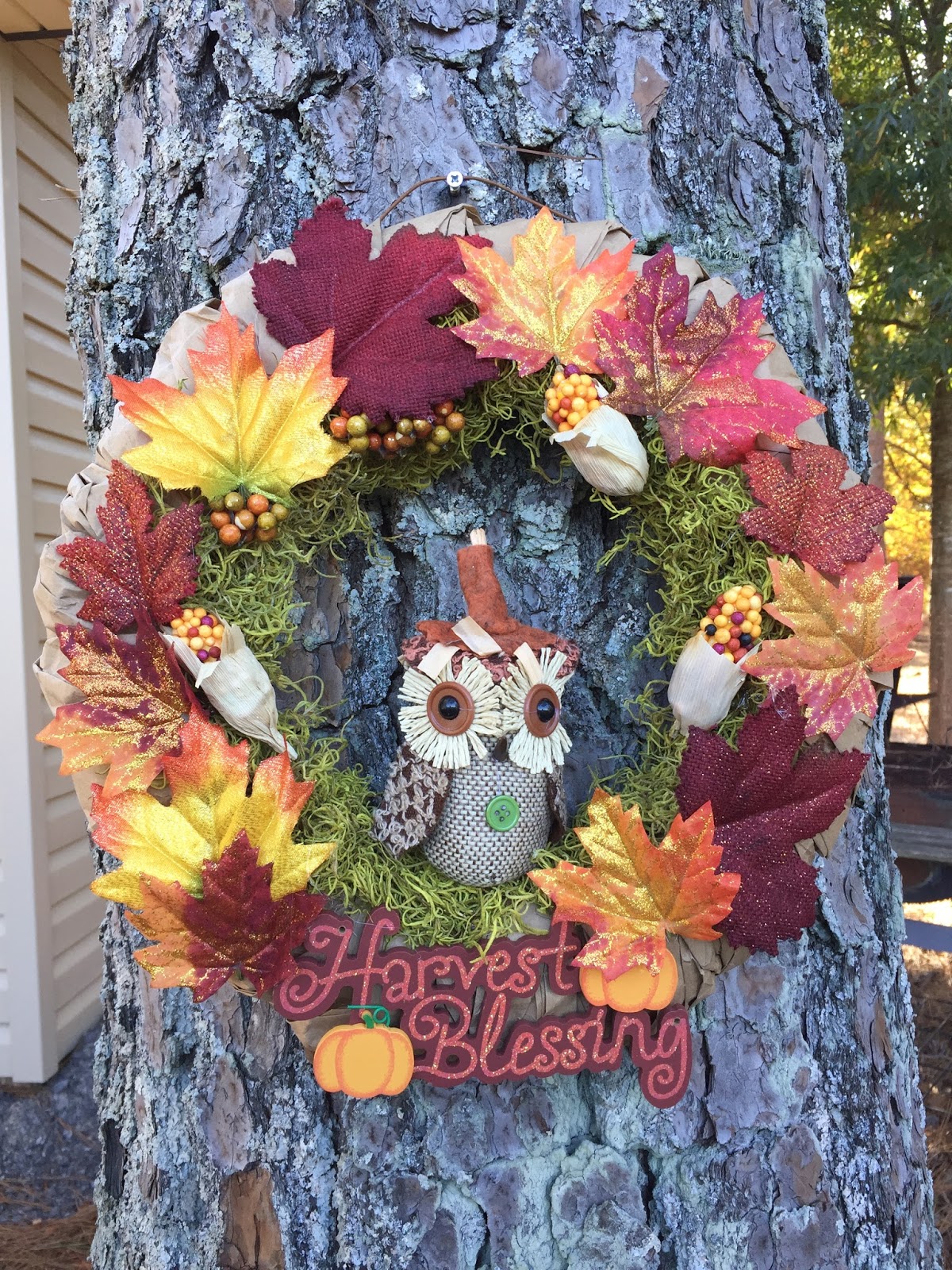 Me and My Crafties: Fall Owl Wreath