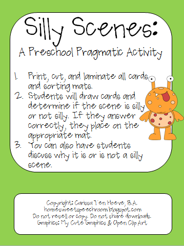 Silly Scenes: A Preschool Pragmatics Activity