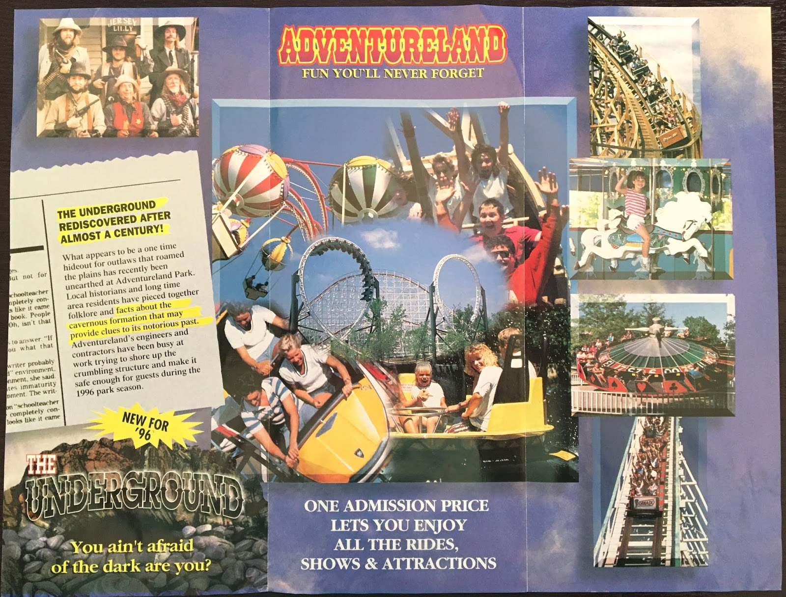 NewsPlusNotes: From The Vault: Adventureland 1996 Map + Brochure