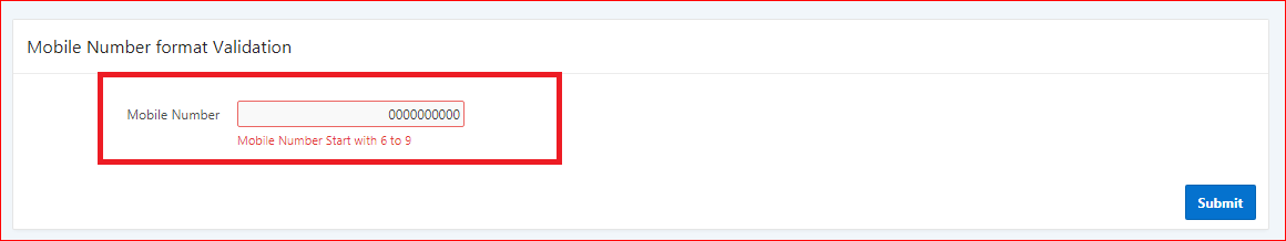 Mobile Number Format Validation In Oracle Apex Javainhand Tutorial