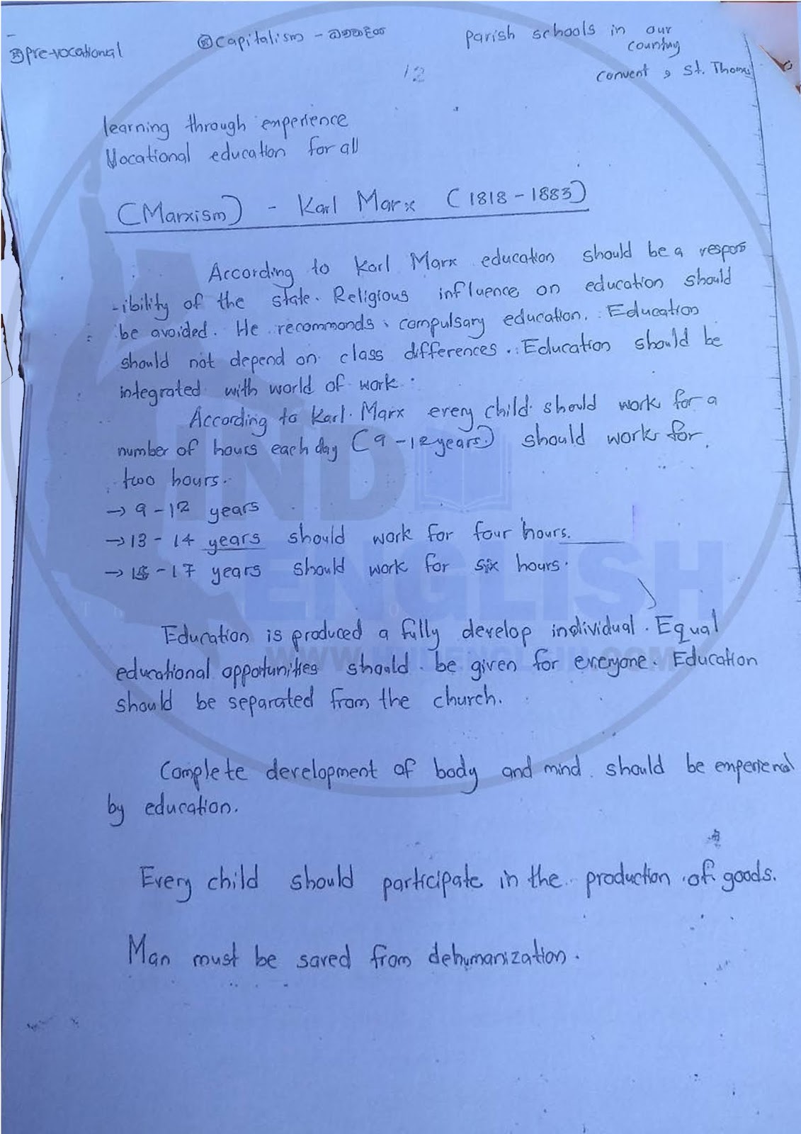 Full Notes | Principles Of Education | 2nd Yr - 2nd Sem