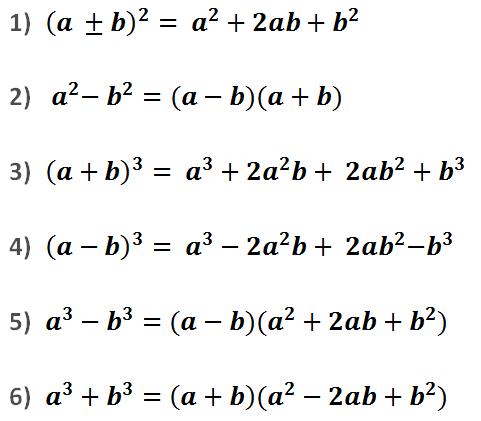 Matematikos formulės: Greitosios daugybos formulės
