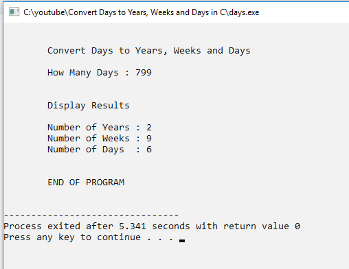 Free Programming Source Codes And Computer Programming Tutorials Convert Days To Years Weeks free-programming-source-codes-and-computer-programming-tutorials-convert-days-to-years-weeks