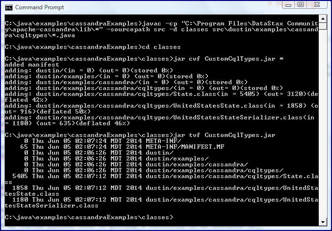 Inspired by Actual Events: Custom Cassandra Data Types