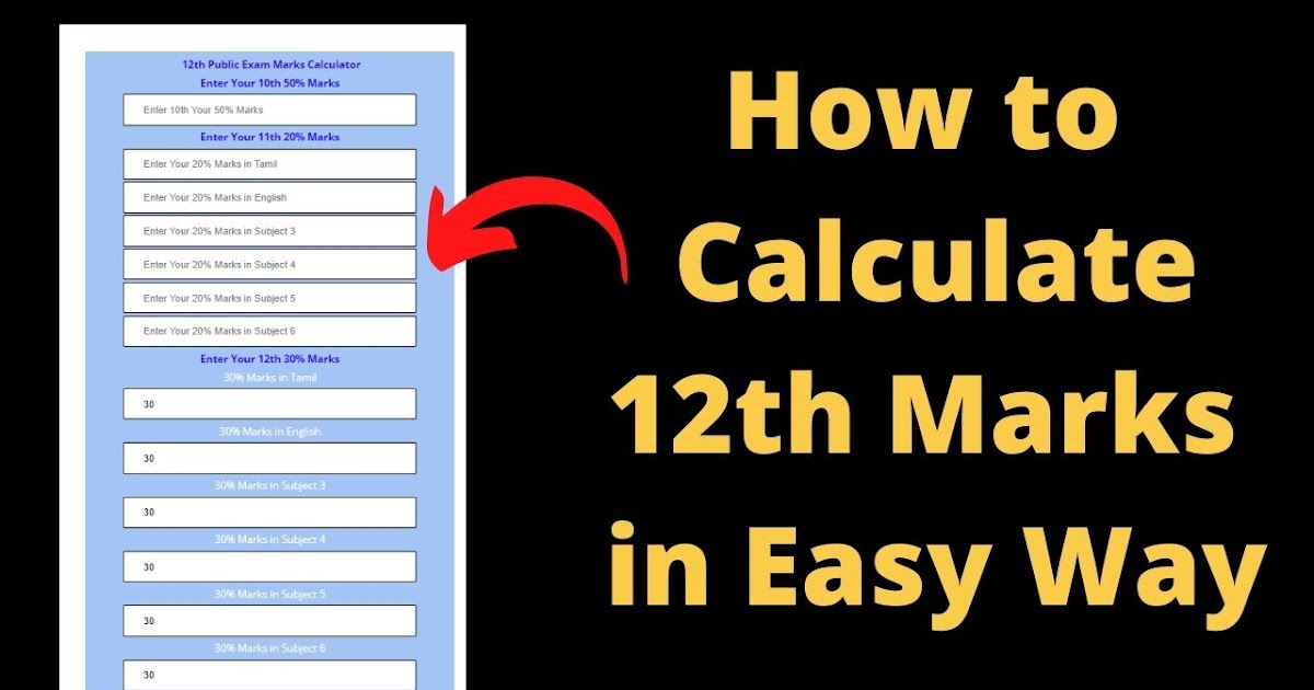 How to Calculate 12th Marks in Easy Way