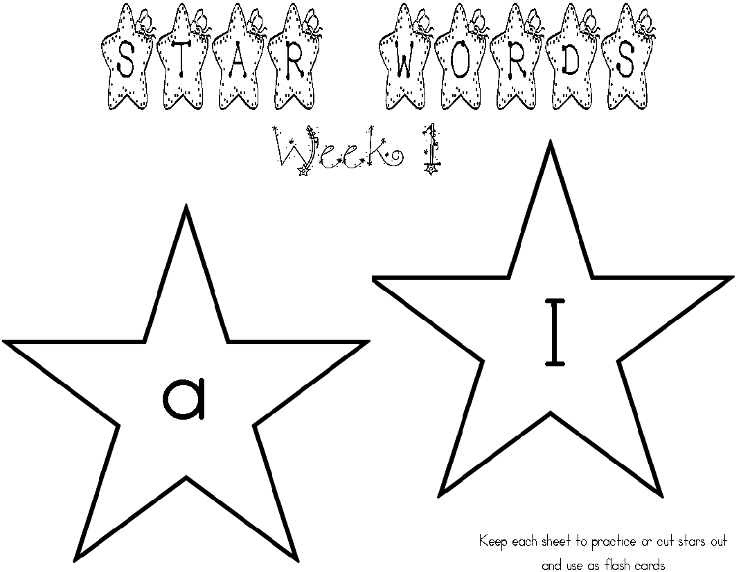 Mrs. Setterholm's Kinder Korner: Star Words