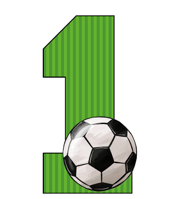Kits imprimibles gratis : Números para imprimir Fútbol