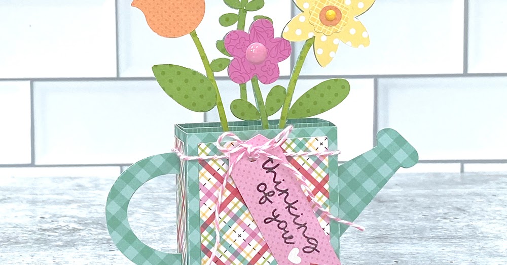 Doodlebug Design Inc Blog: SIMPLY SPRING WATERING CAN BOX CARD | with Kathy
