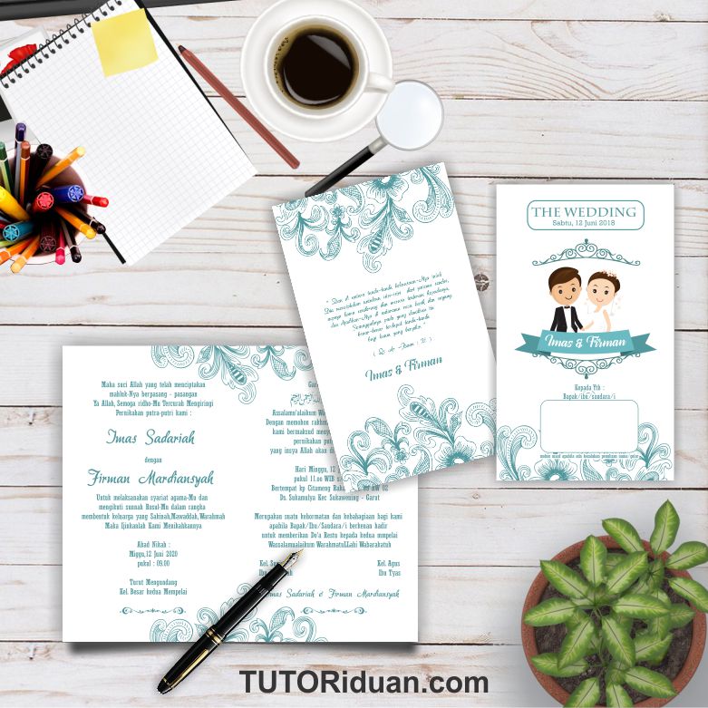 Free 2 Mockup Undangan dan 30 Desain Undangan Pernikahan (Free PSD ...