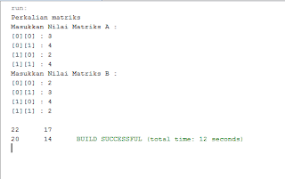 Perkalian Matrik Menggunakan Array Pada Java ~ Teknik (infor)Matematika