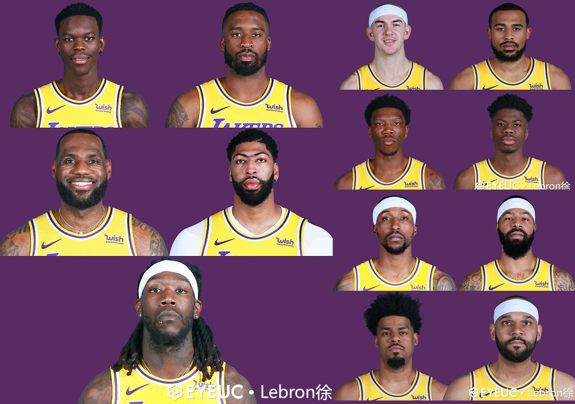 NBA 2K21 Los Angeles Lakers 20-21 Headshot Update Pack by LeBron Xu