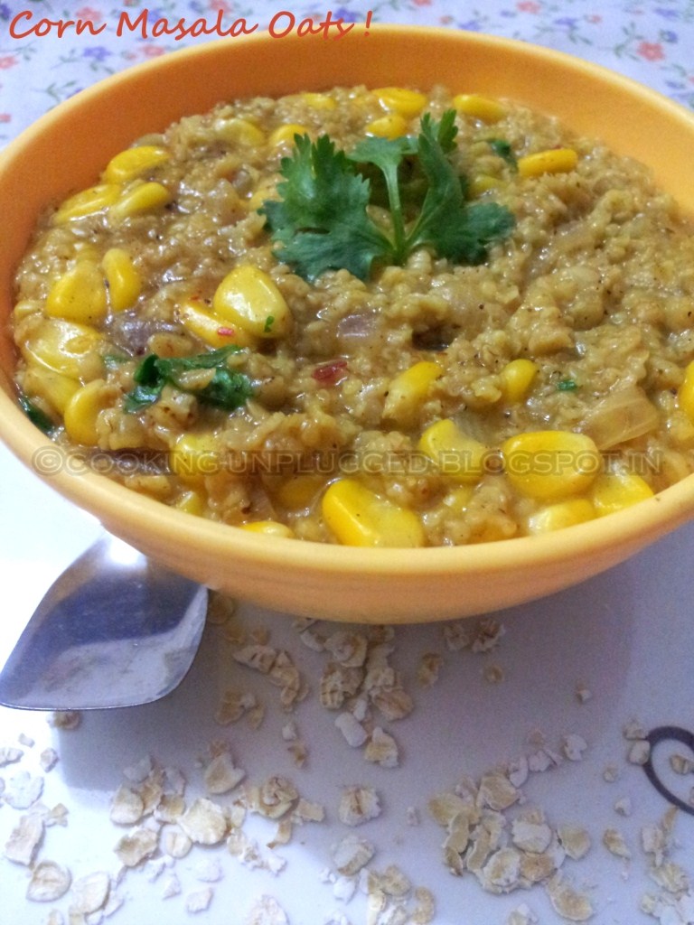 Flavors from my kitchen !: Corn Masala Oats