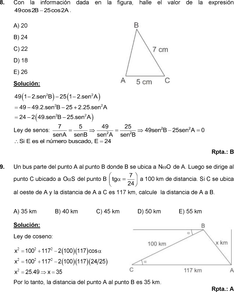 RESOLUCION DE TRIANGULOS OBLICUANGULOS EJERCICIOS RESUELTOS PDF
