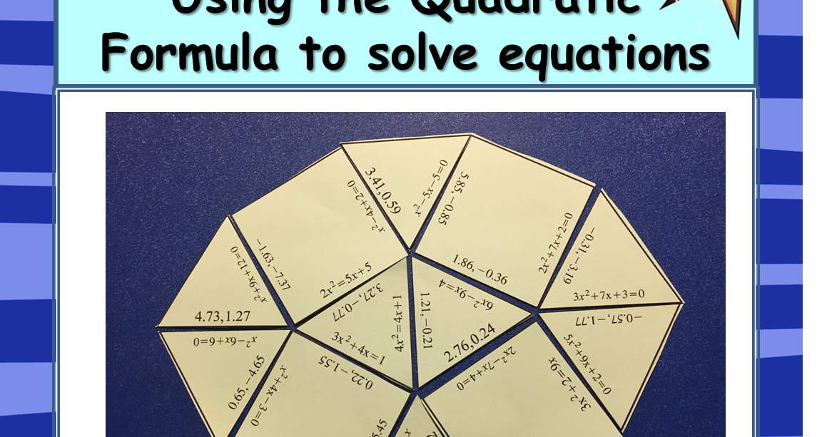 Solving Quadratic Equations Puzzle Activity TenTors Math Teacher solving-quadratic-equations-puzzle-activity-tentors-math-teacher