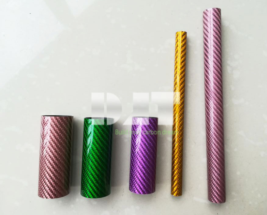DJT Carbon Co.,Ltd: Colored Reflective Metallic Carbon Fiber Tube Red ...