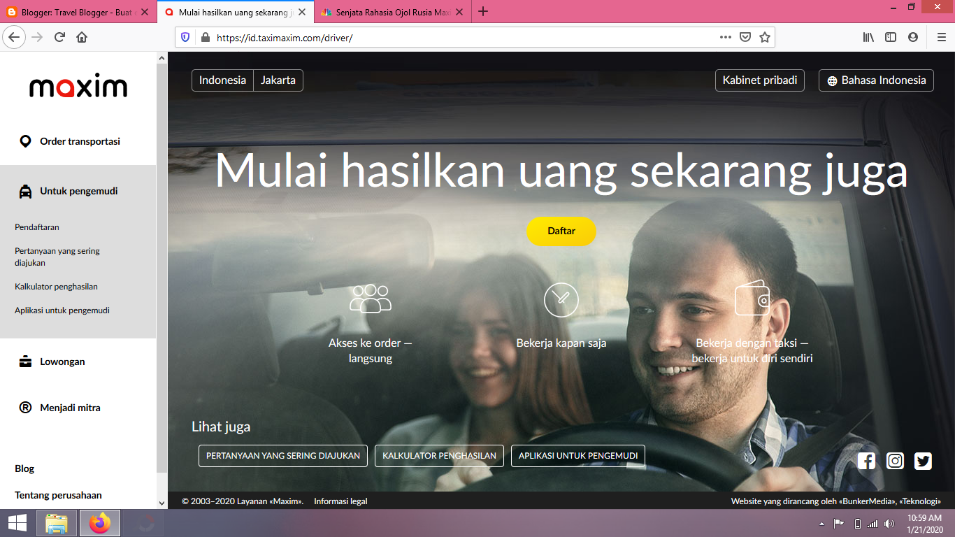 Cara Daftar Menjadi Driver Maxim Untuk Ojek Online Dan Taksi Online - DeniAnggoleta