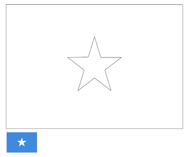 Coloring Page | Flag of Somalia | Drawing | Outline Vectors | Free ...