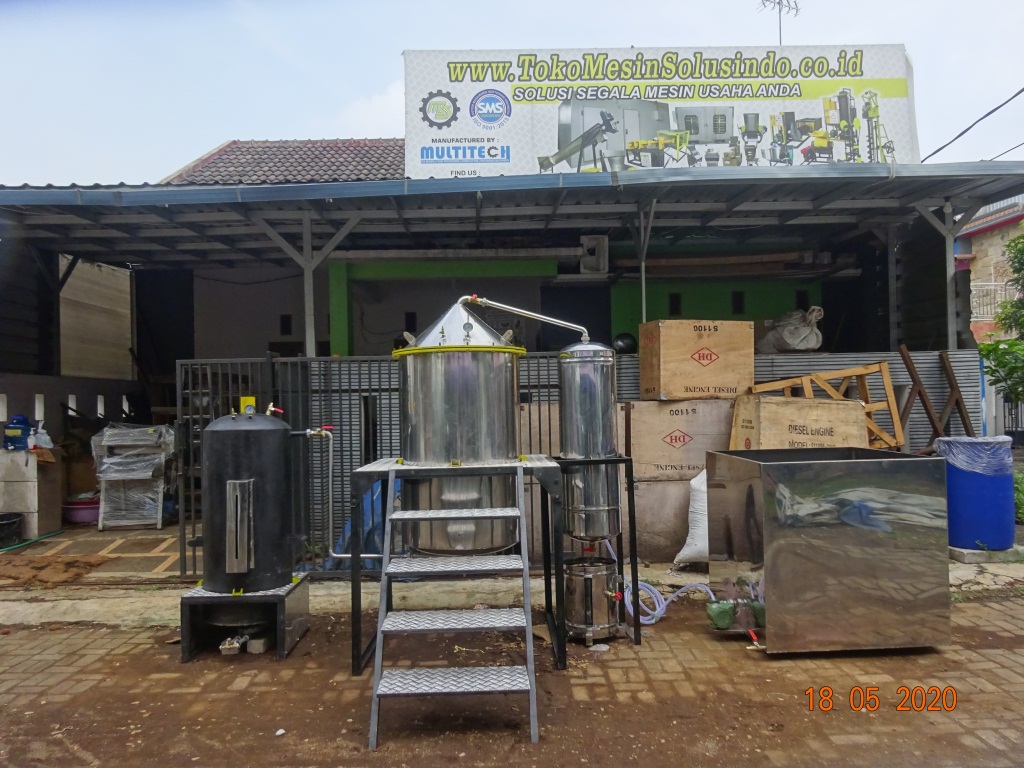 MESIN DESTILASI | ALAT PENYULINGAN PEMBUAT MINYAK KAYU PUTIH