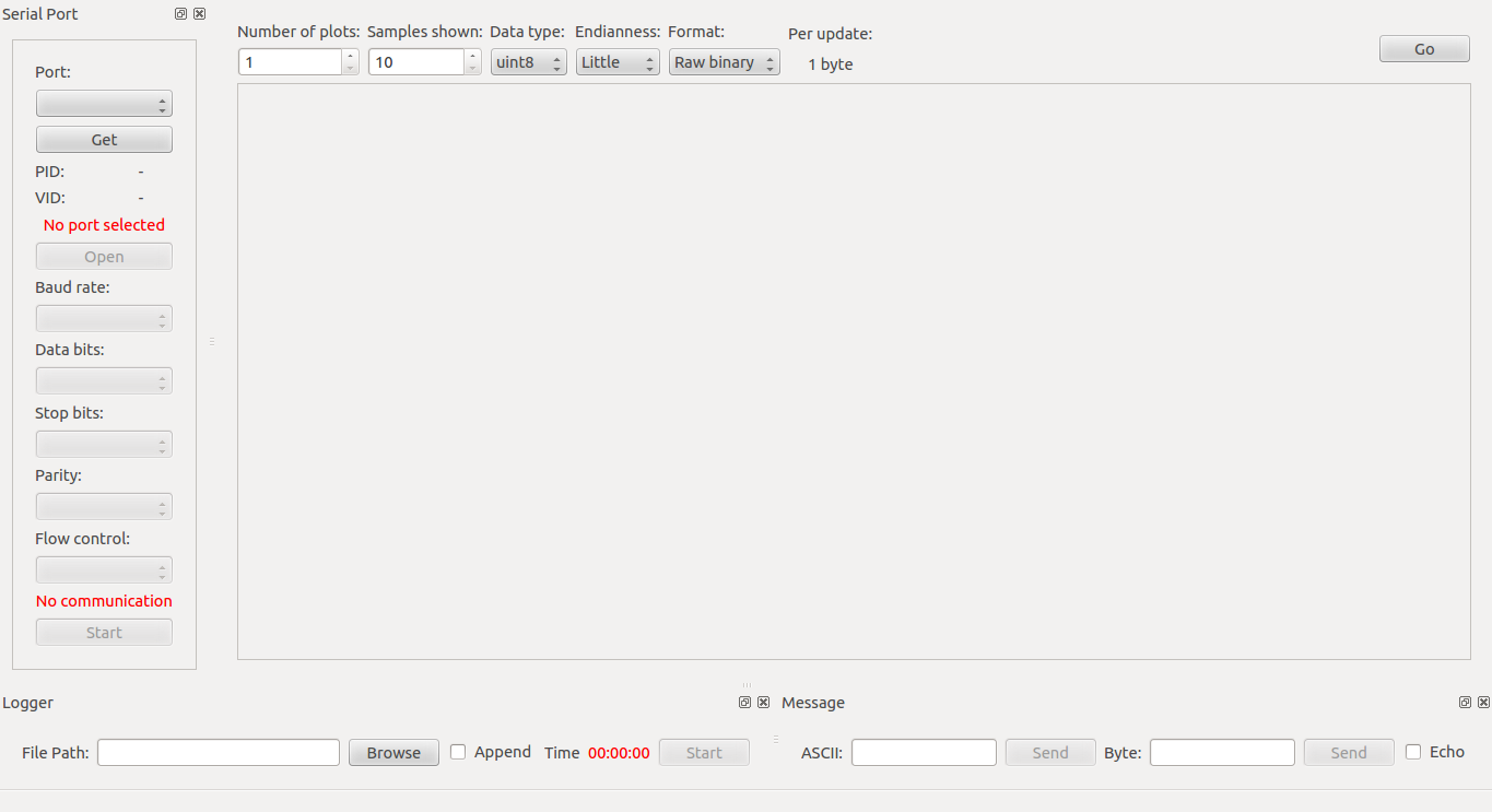 Embedded Programmer Qserialterm Qt Based Serial Port Data Acquisition Software With Moving Plots