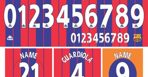 Barcelona 1997-98 font