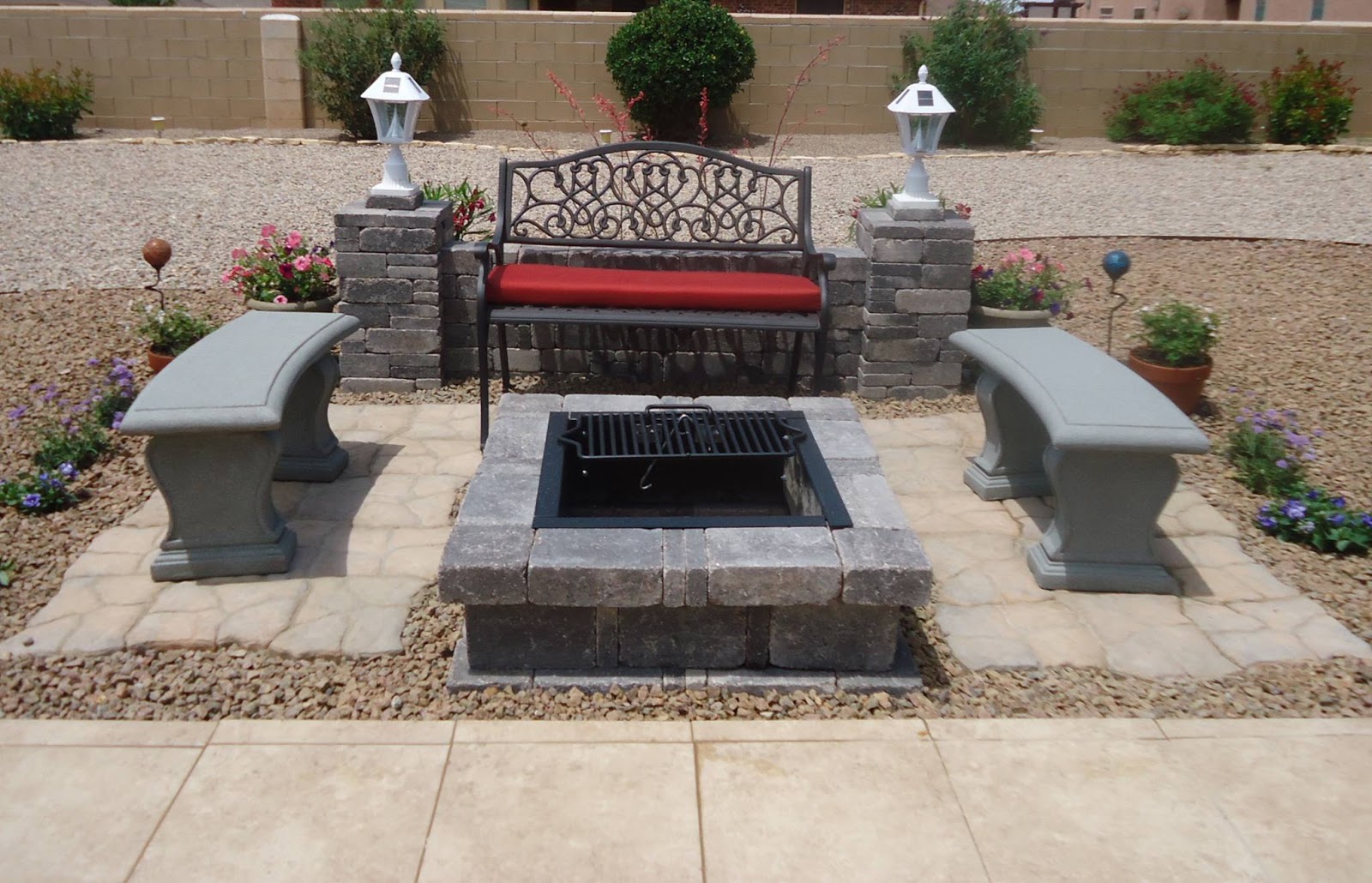 Our DIY home remodel: Fire-pit and garden wall built with Rumble stones ...
