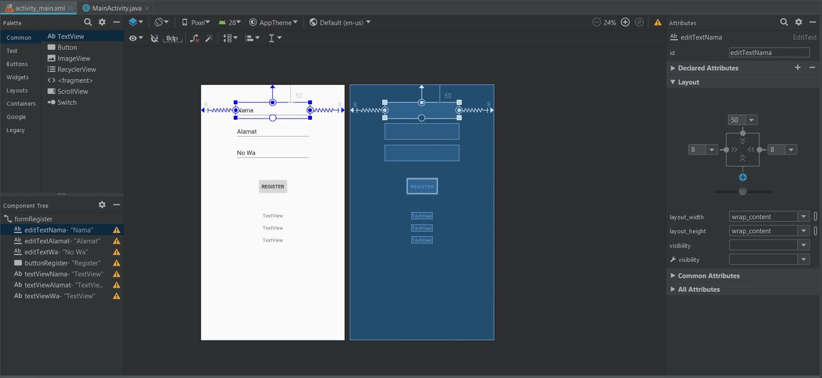 Aplikasi Form Registrasi Android Studio - RUMAHTKJ.WEB.ID