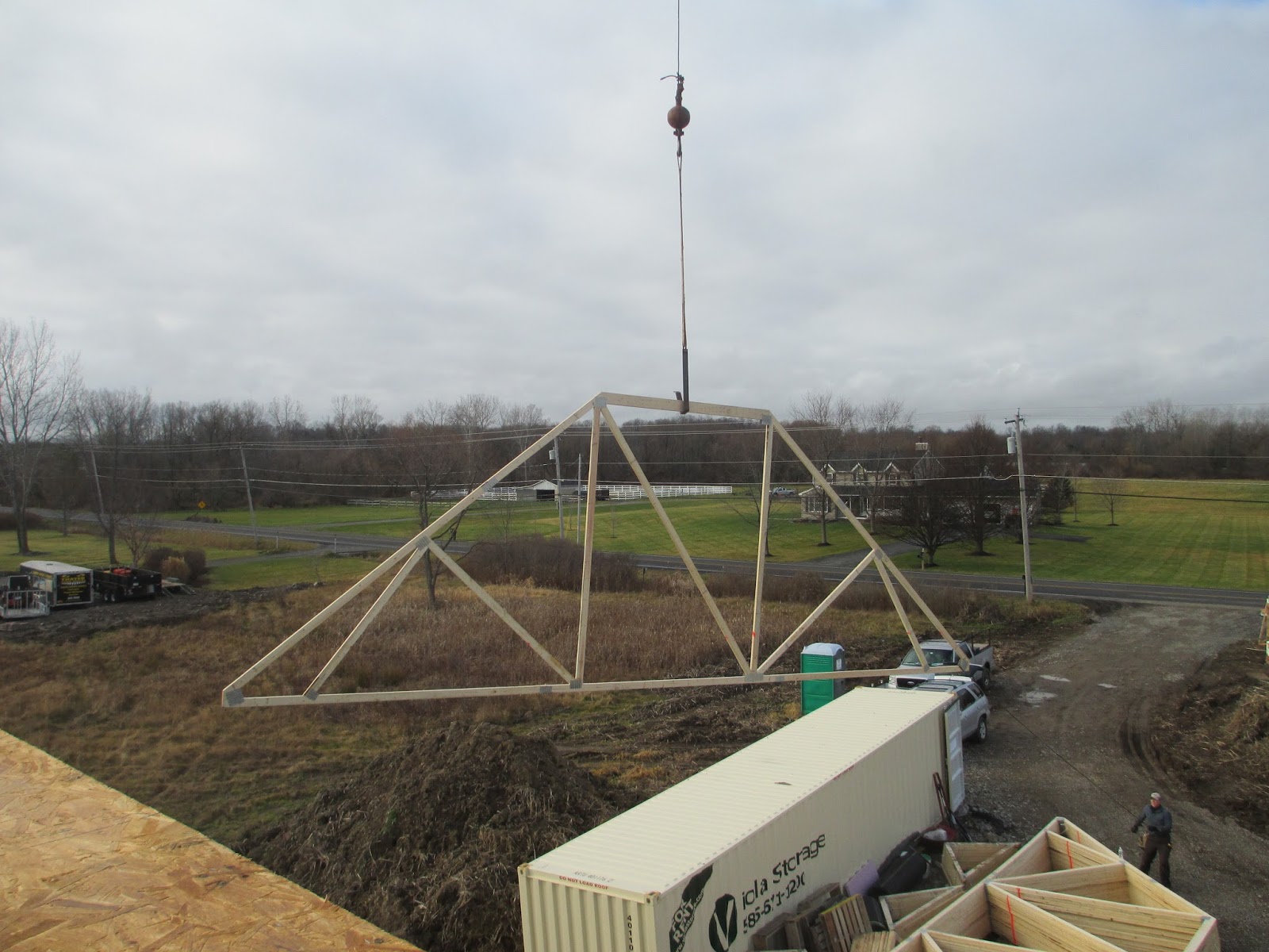 Rochester Passive House: Trusses and Roof Structure