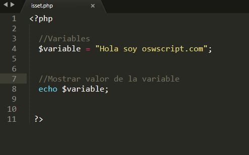 Función isset() en php - OSWSCRIPT