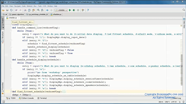 Prototype Project: workshops/conference scheduling w/ genetic ...