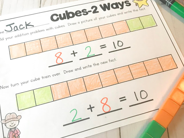 Commutative Property of Addition in First Grade - First Grade Centers ...