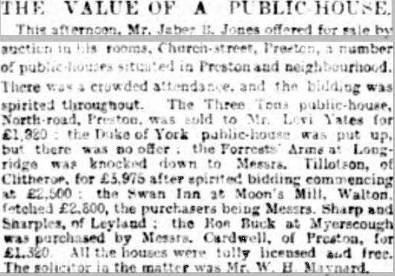 Chorley's Inns and Taverns: Longridge - Forrest's Arms